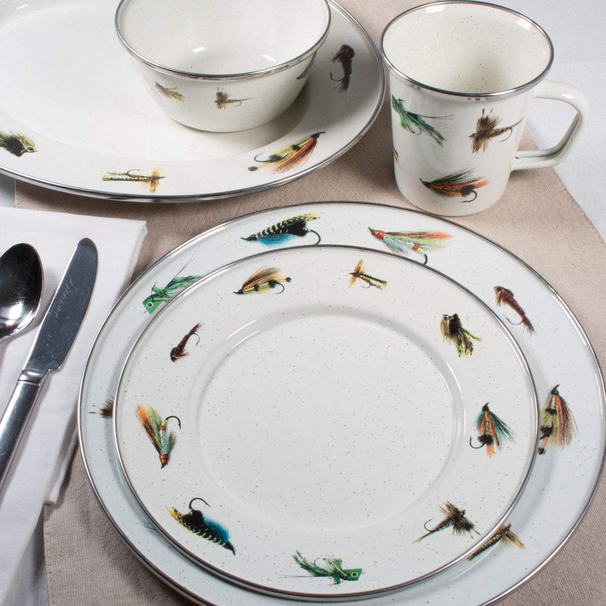 Fishing Fly Sandwich Plates - Set of 4 – Pointer Traditions
