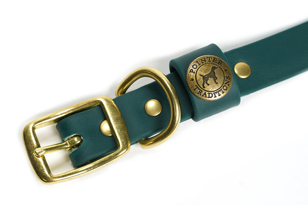 Pointer Traditions | 1” Field Dog Collar - Woodland Green